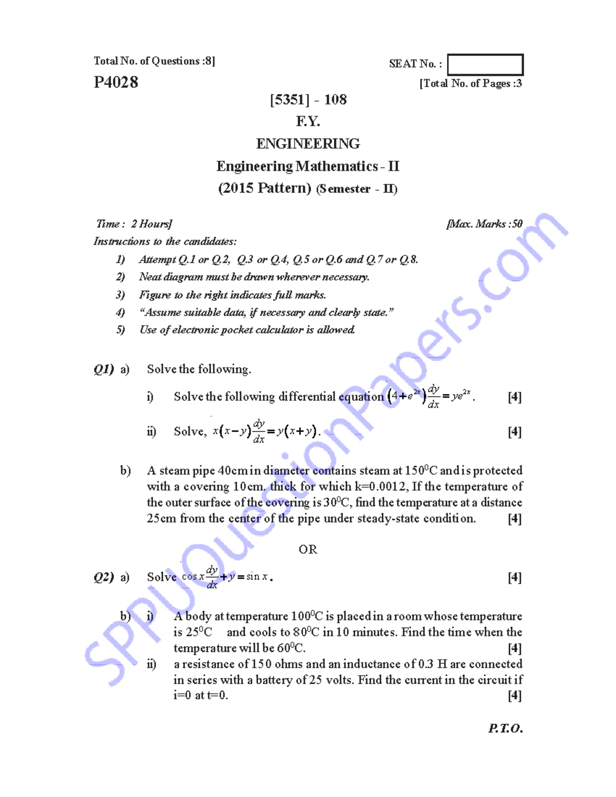 Be first-year-fe-engineering semester-2 2018 may engineering-mathematics-ii-pattern-2015 - - Studocu