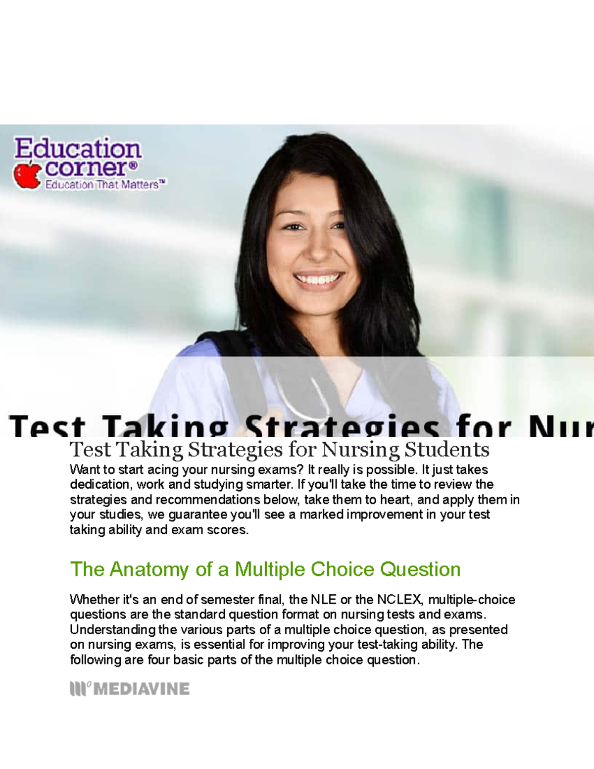 Test Taking Strategies for Nursing Students - It just takes dedication ...