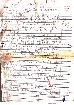 Sample lab report (refractive index - Geometry - Studocu