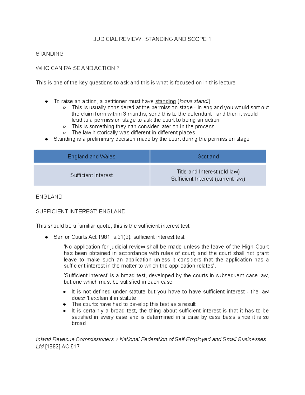 Judicial Review Standing AND Scope 1 - JUDICIAL REVIEW : STANDING AND ...