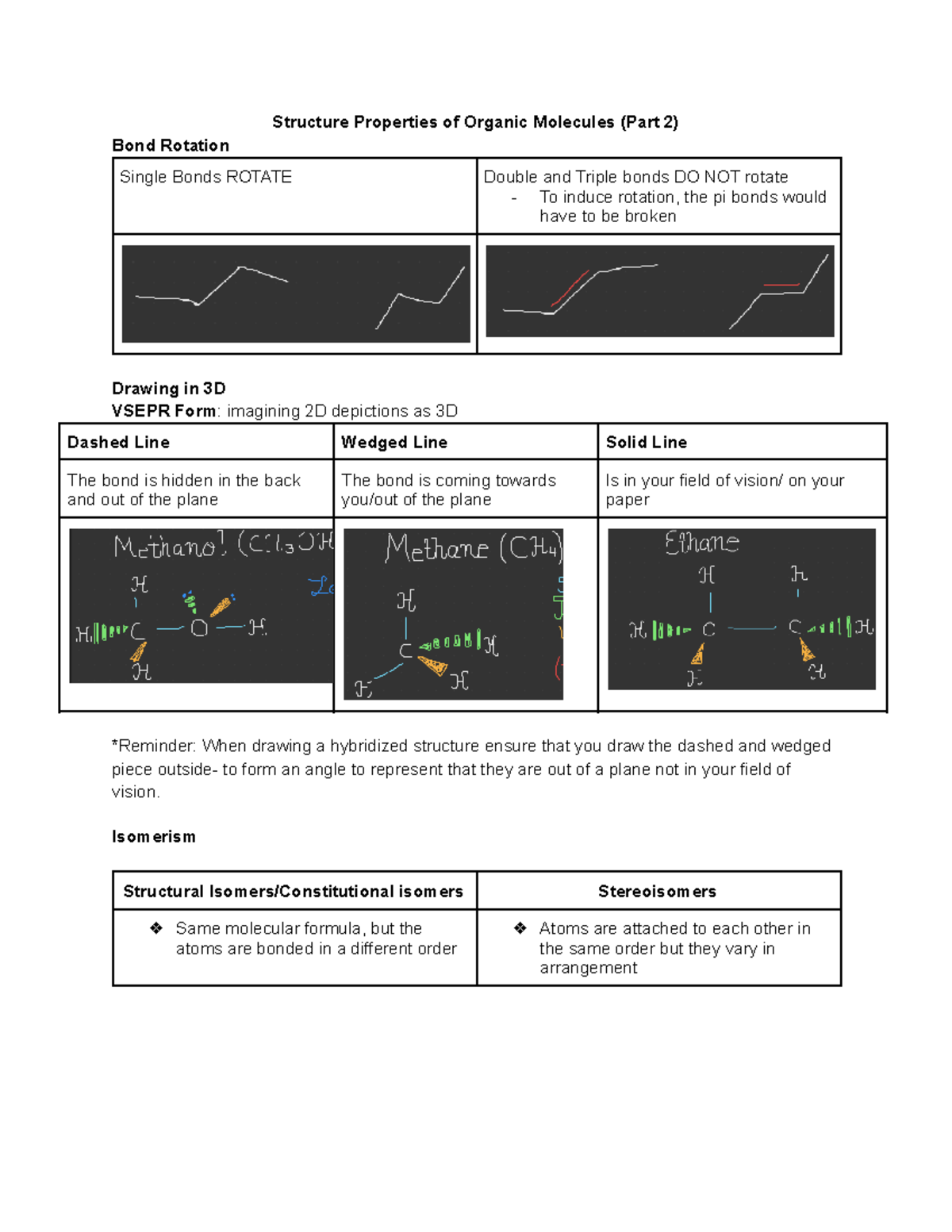 Organic Chemisty i Chapter 2 Notes Part 2 - Structure Properties of ...