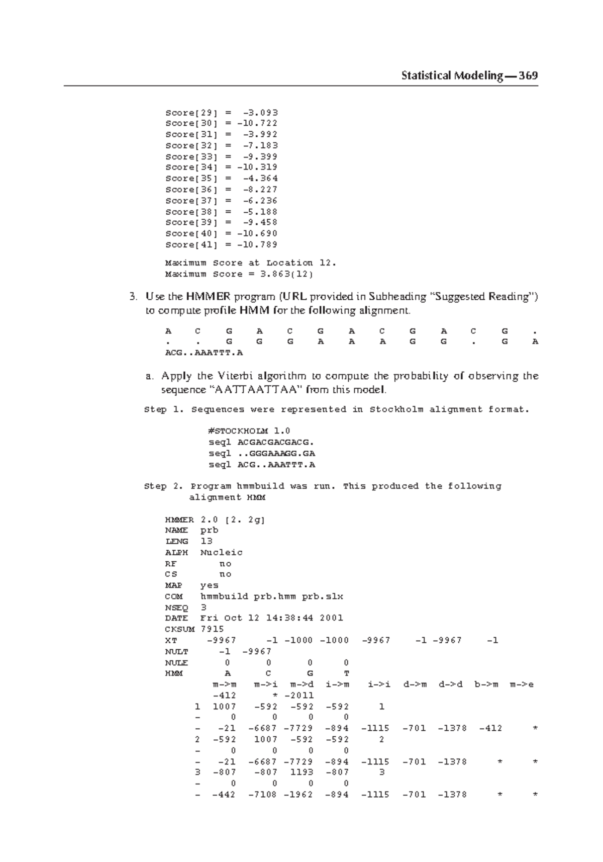 Introduction to bioinformatics-128 - Statistical Modeling — 369 Score ...