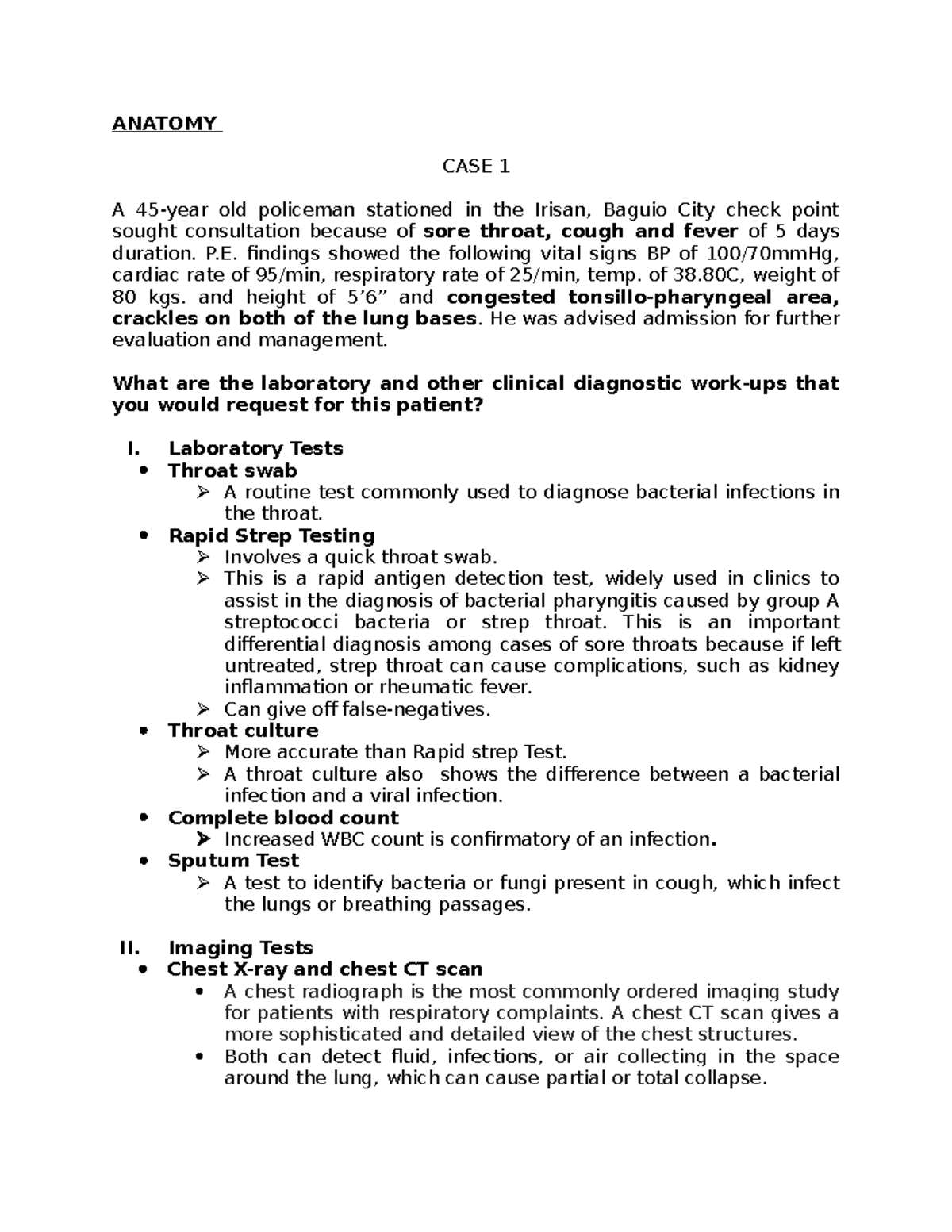 Anatomy Problem- Based Learning - ANATOMY CASE 1 A 45-year old ...