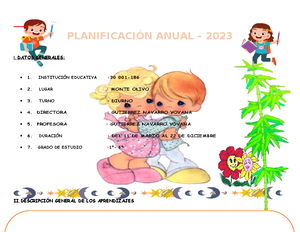 10-06 Ficha PLAN Lector-EL Barranco - EL BARRANCO Apellidos y - Studocu