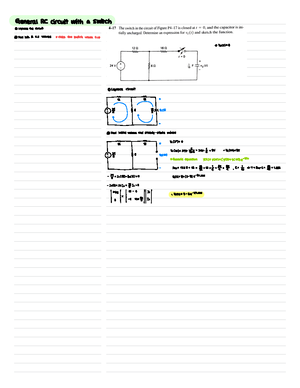 EET 324 Homework 5 - EET 324- Homework Number 5 Required Problems 1. A series RC circuit has VS ...