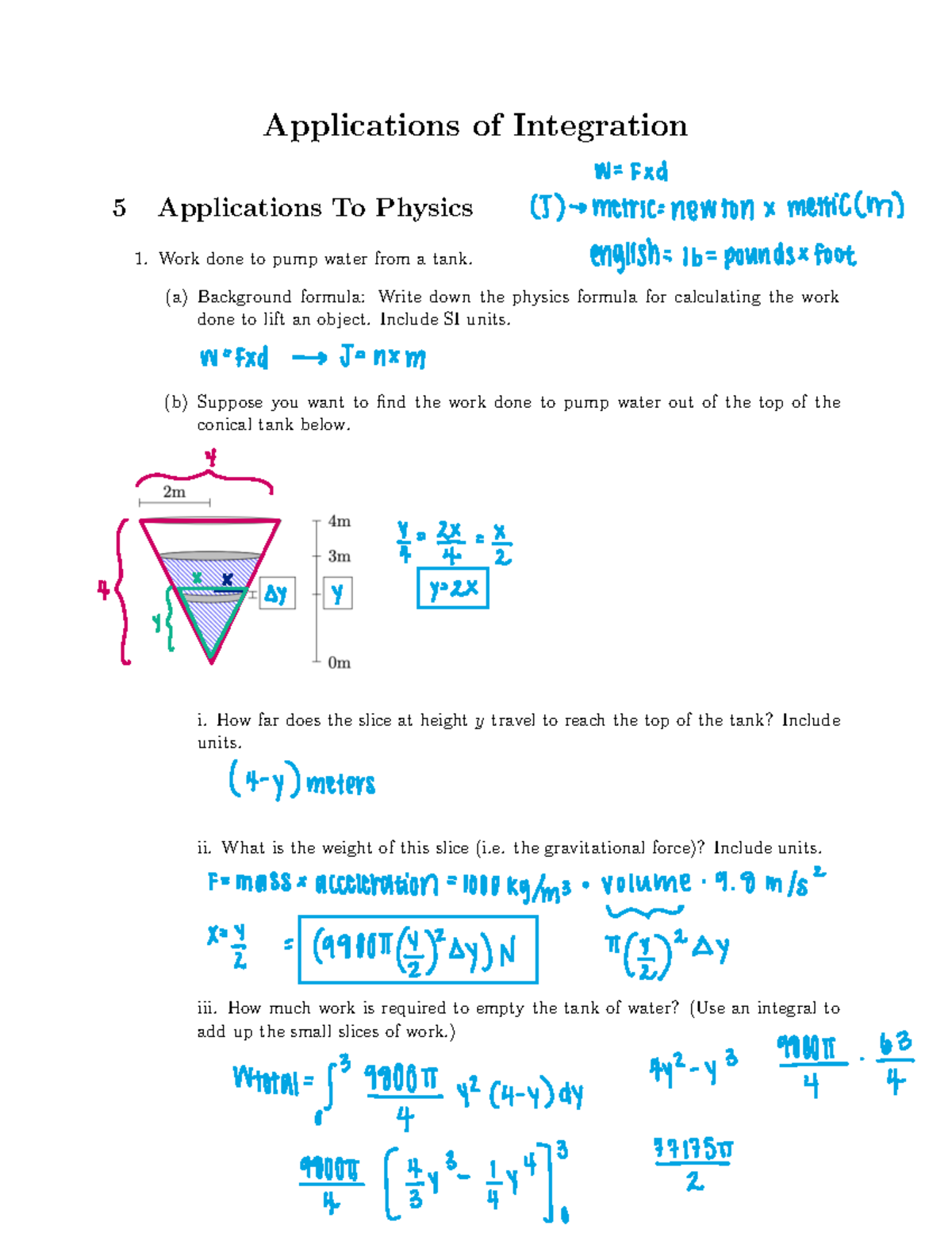 Applications+to+Physics+In-Class+Notes - Applications of Integration 5 ...