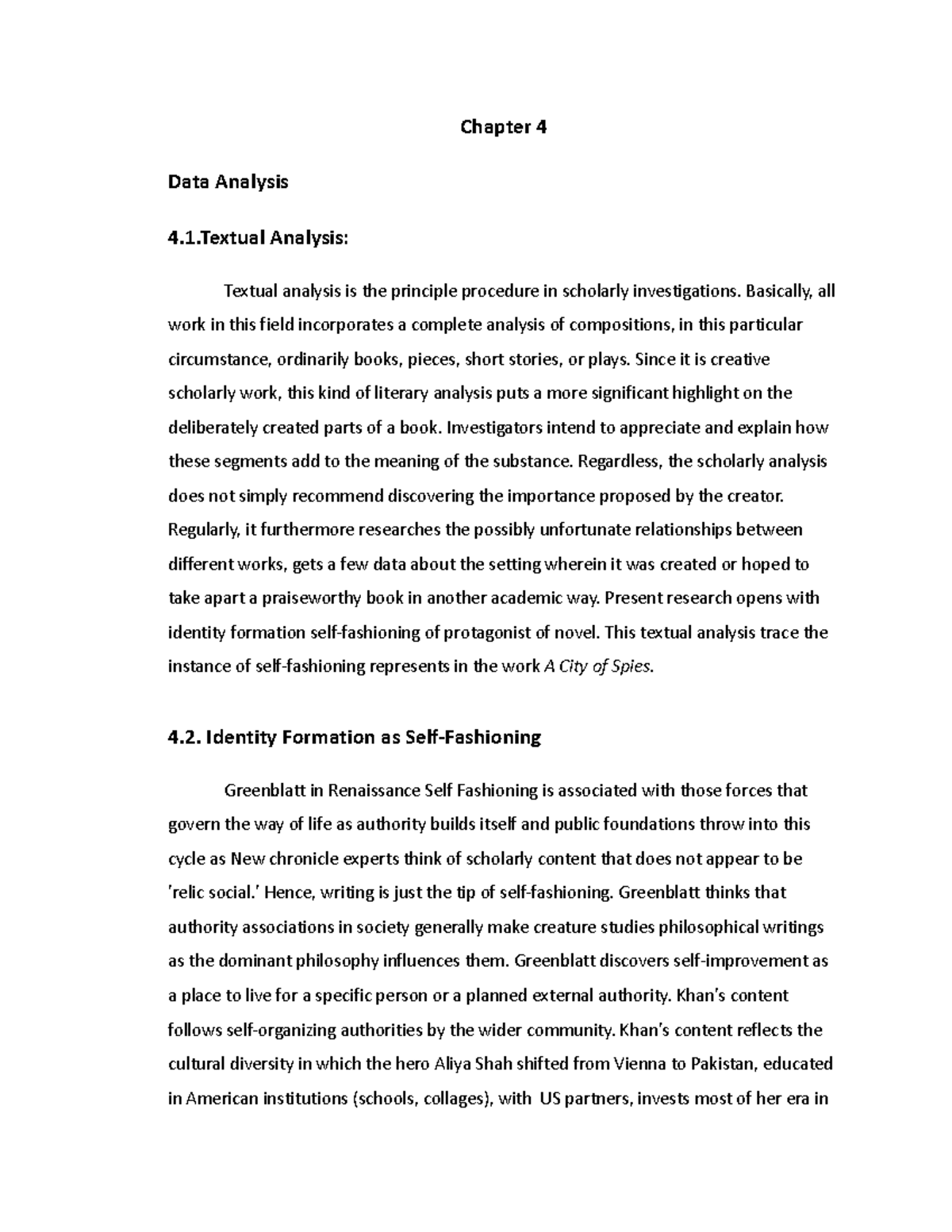 Data Analysis self fashion new - Chapter 4 Data Analysis 4.1 Analysis ...
