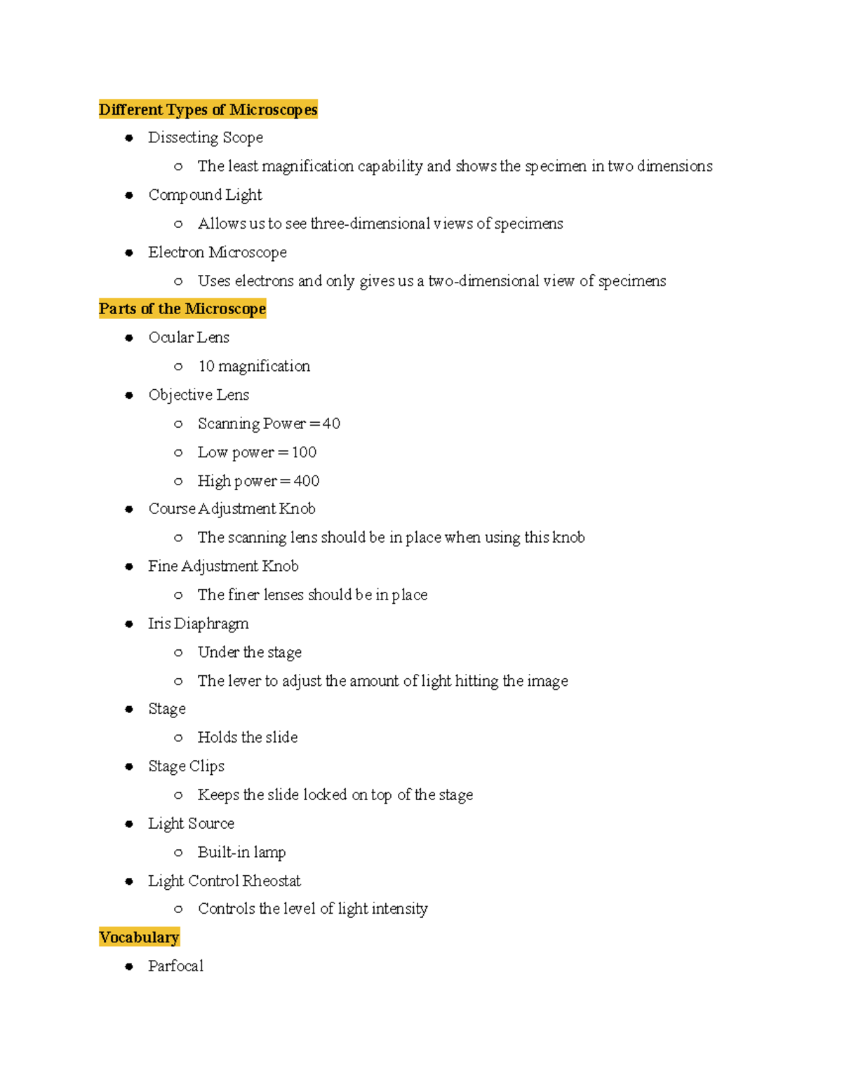 Microscopy and The Scientific Method - Different Types of Microscopes ...
