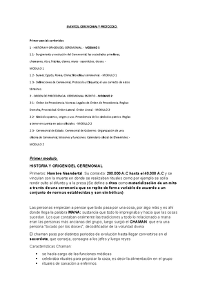 Módulo 3 Eventos, ceremonial y protocolo - Eventos, ceremonial y protocolo Módulo 3 TIPOS DE ...