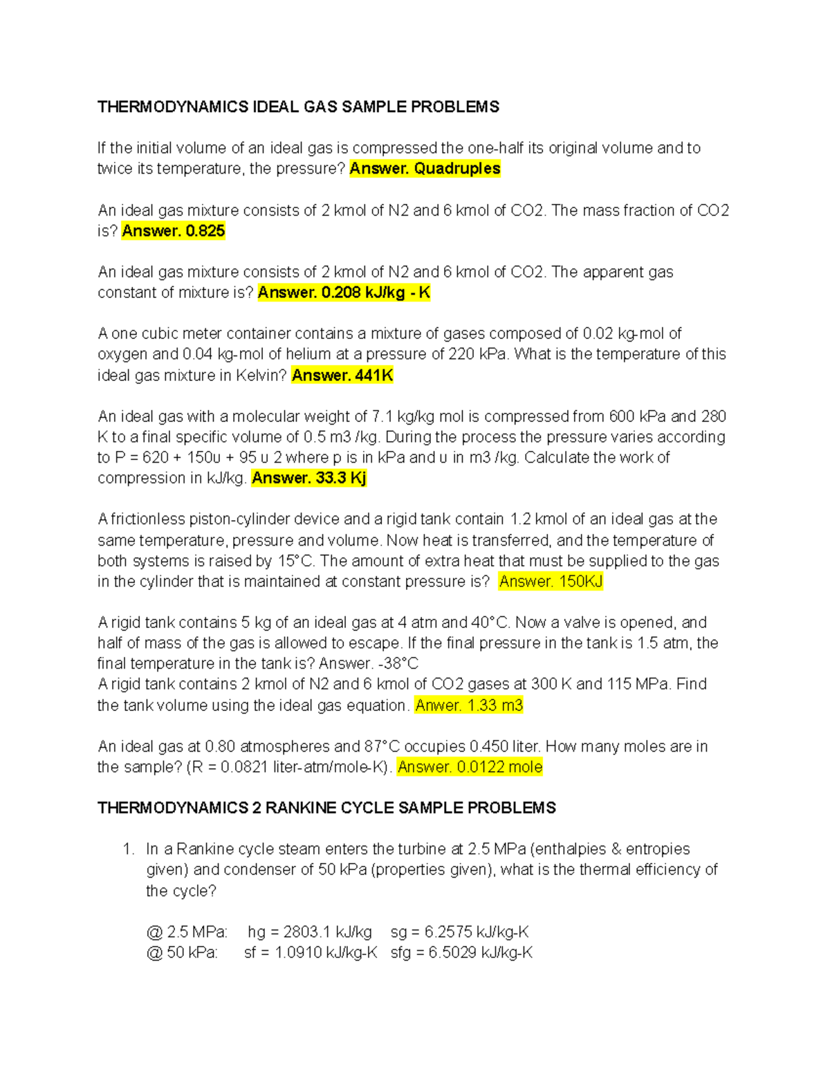 Sample-problems-w -answers-but-no-solution - THERMODYNAMICS IDEAL GAS ...