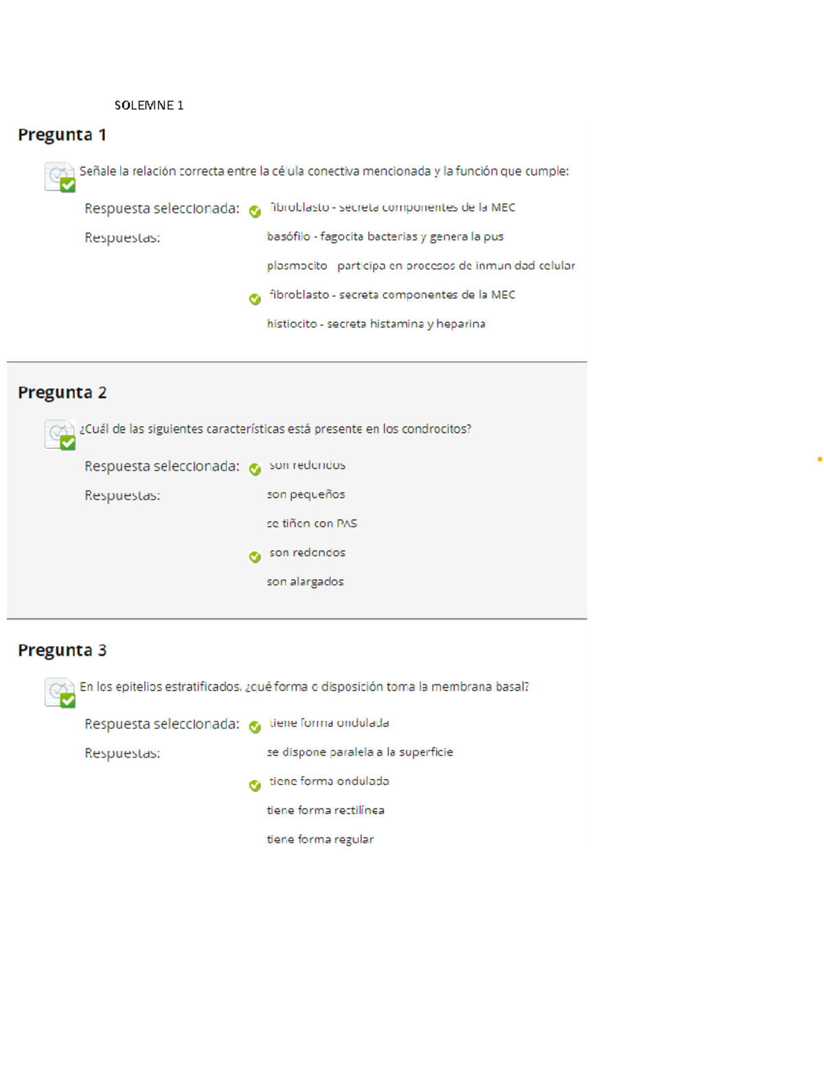 Solemne 1 Histo - Histoembriologia - SOLEMNE - Studocu