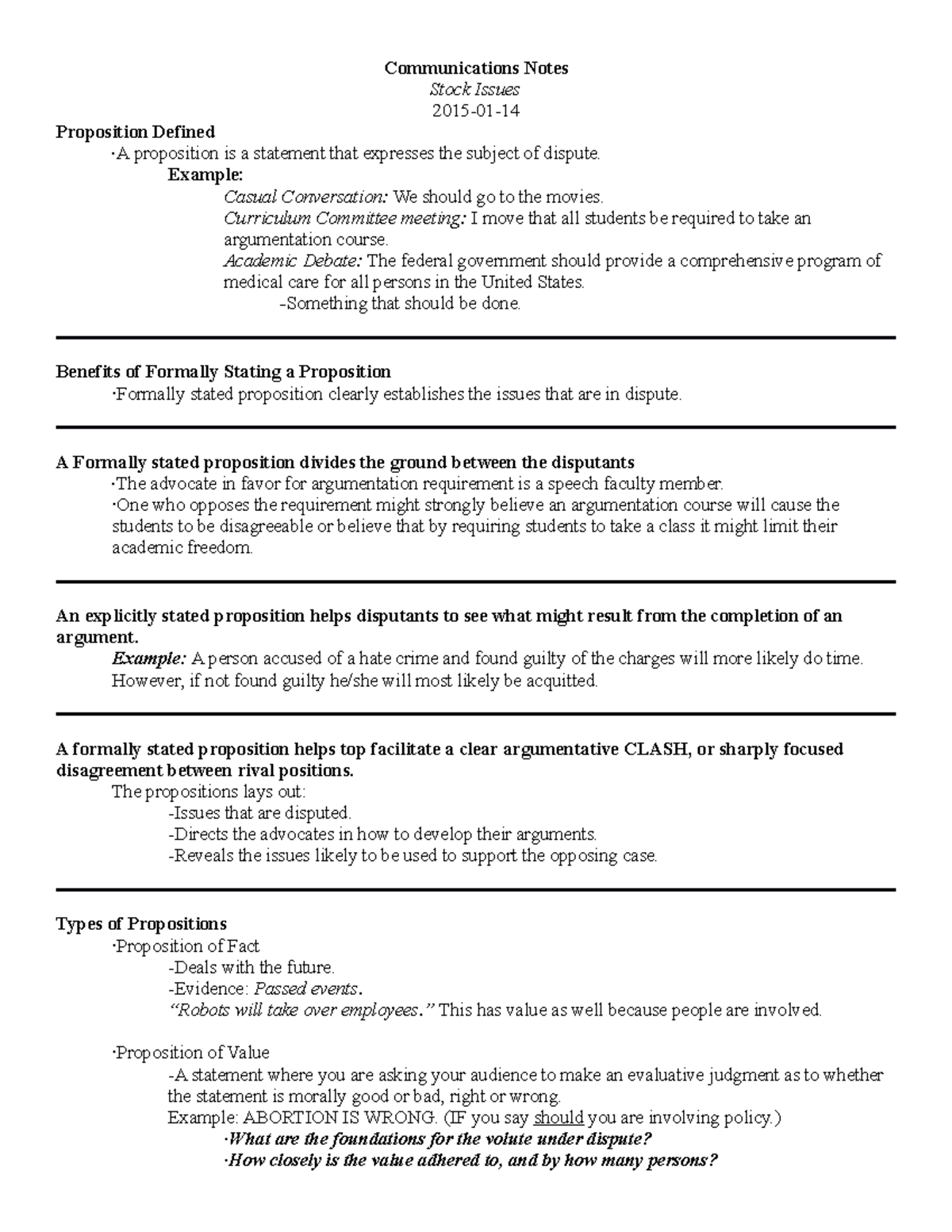 2015-01-21; Stock Issues - Communications Notes Stock Issues ...