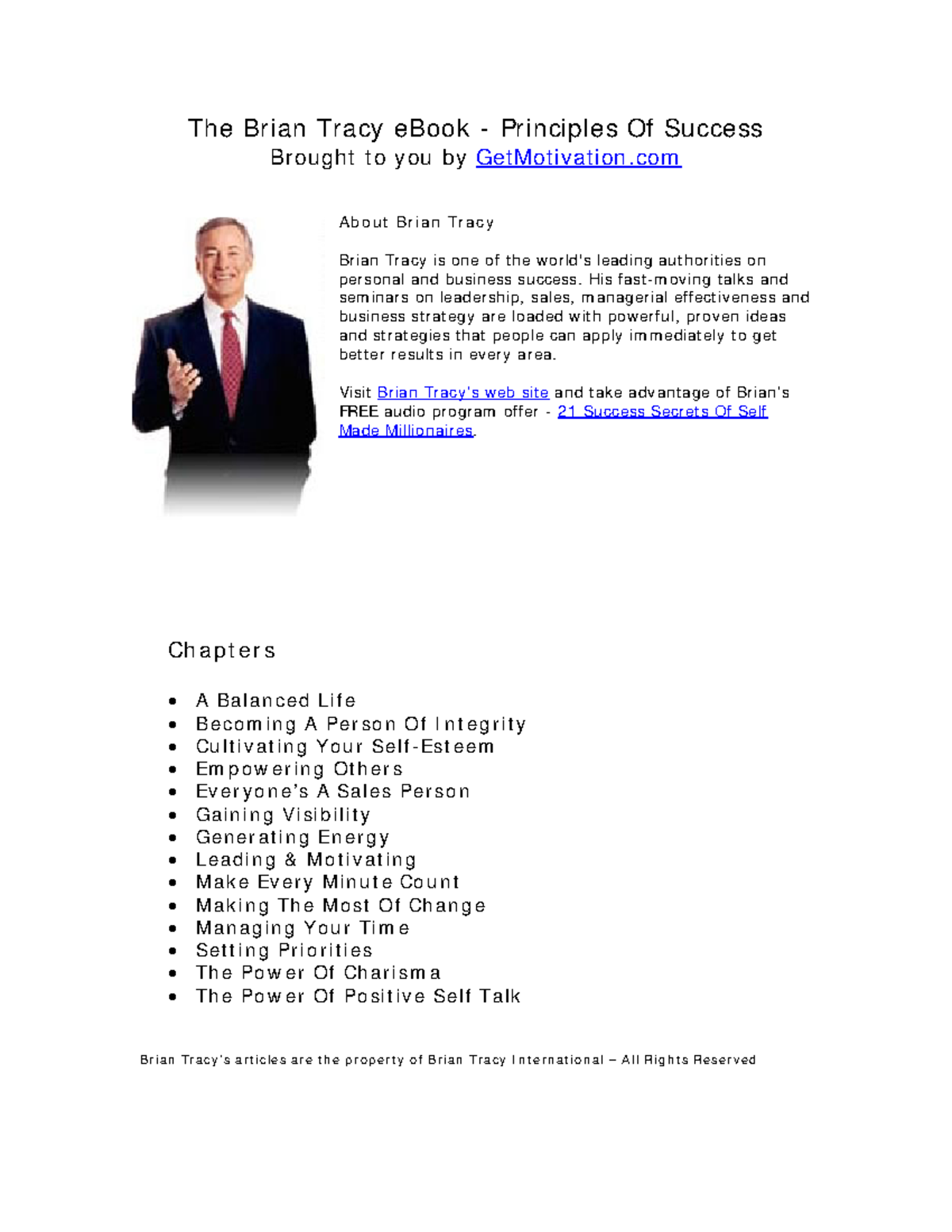 Principles of success - very important info to be considered - The ...