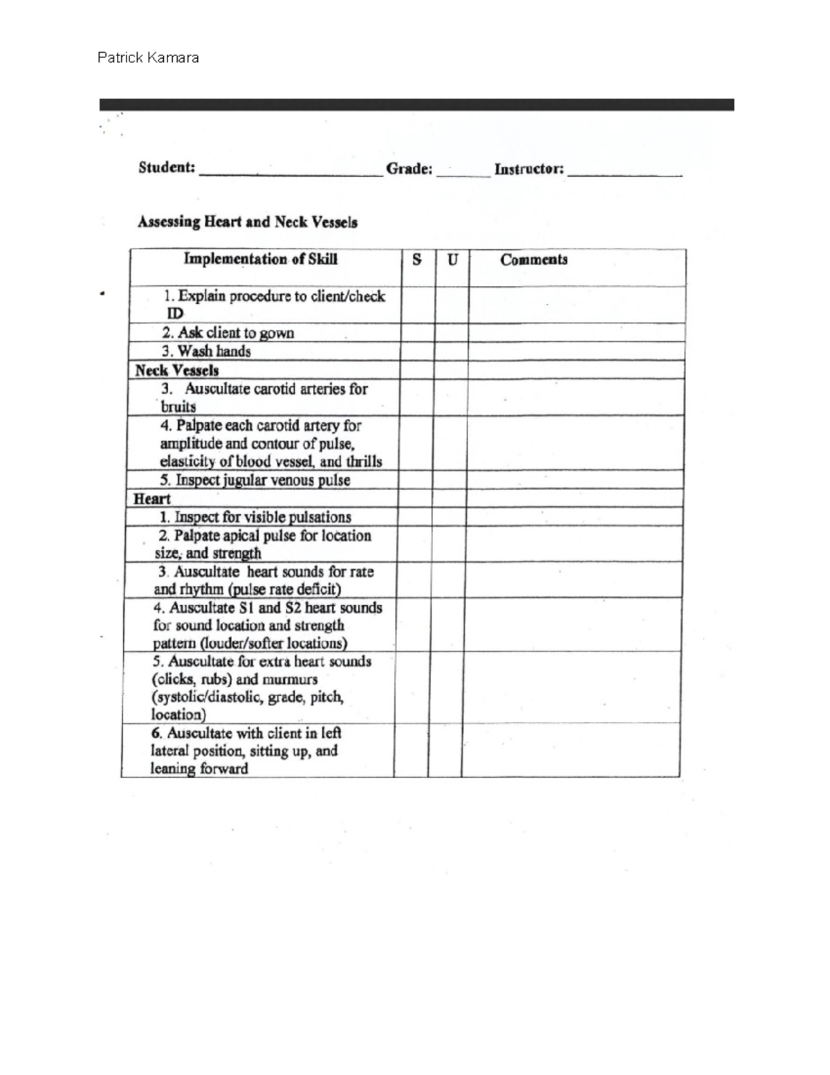 Heart and Neck Ractionale - / Patrick Kamara / Patrick Kamara Assessing ...