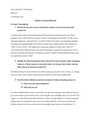 [Solved] Describe an example from your life of an ethical situation ...