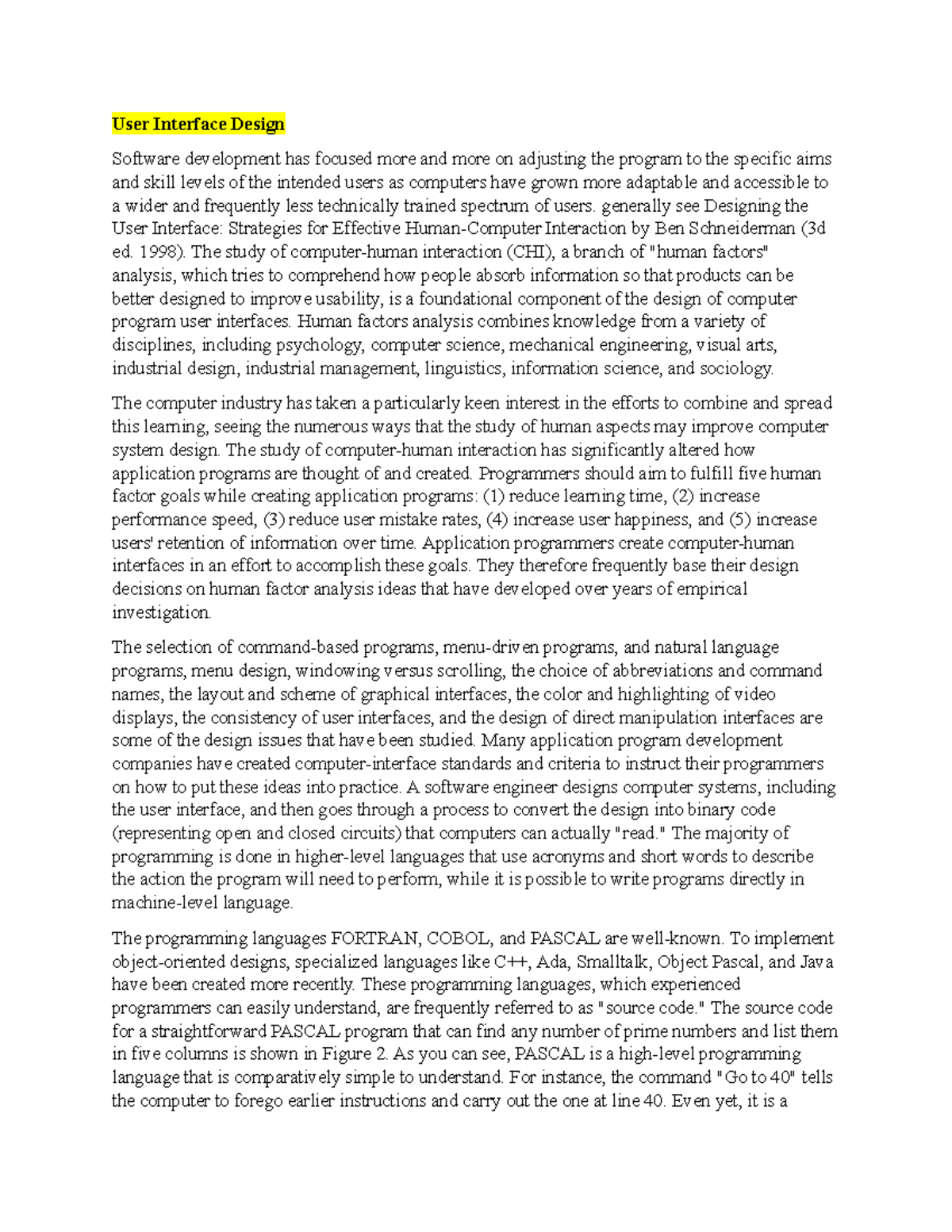 User Interface Design - User Interface Design Software development has ...