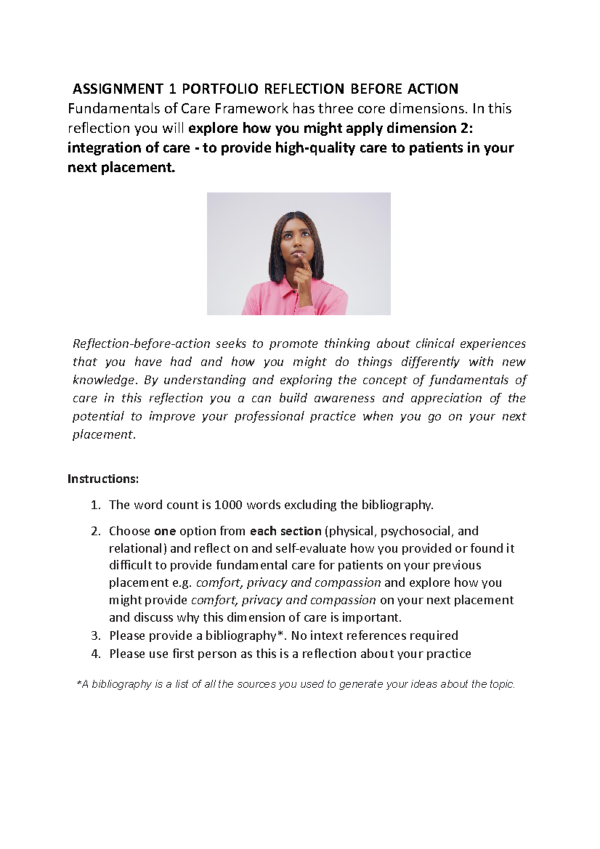 Portfolio reflection NURS2026 - ASSIGNMENT 1 PORTFOLIO REFLECTION ...