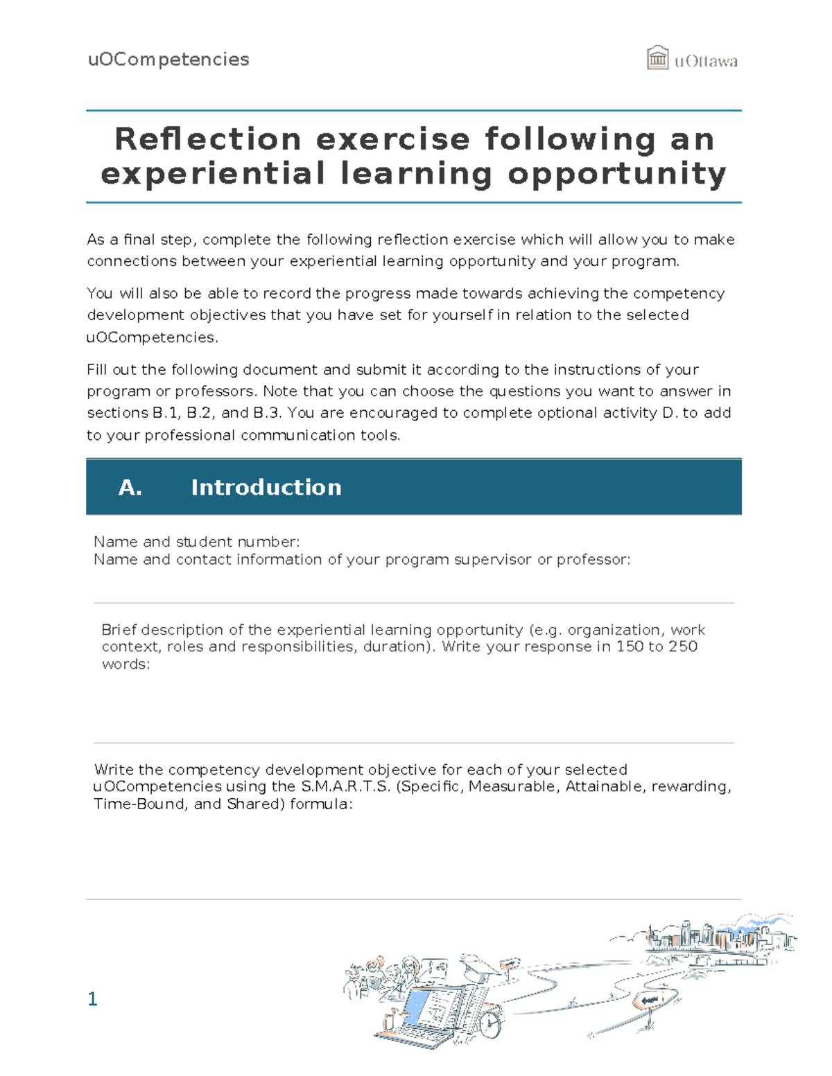 Reflective-Assessment - Refl ection exercise following an experiential ...