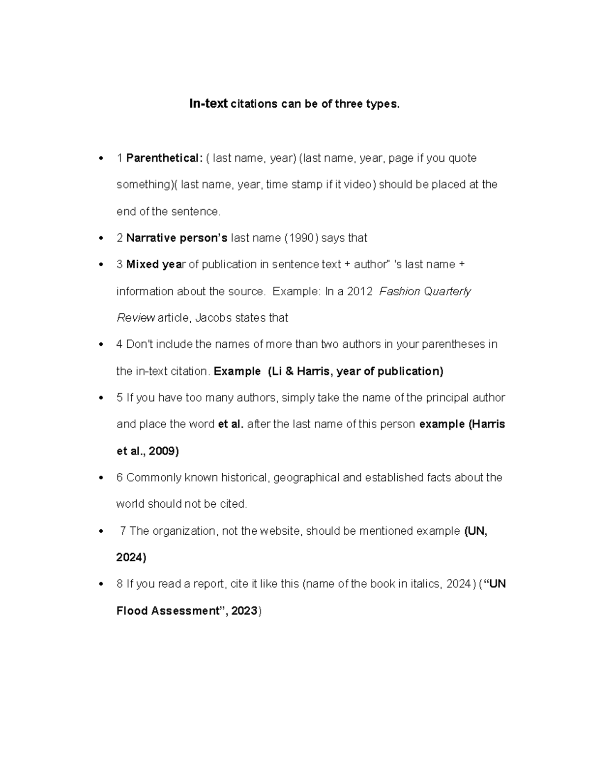 APA 7 in text ciation - APA with exampels of Intext citation - In-text ...