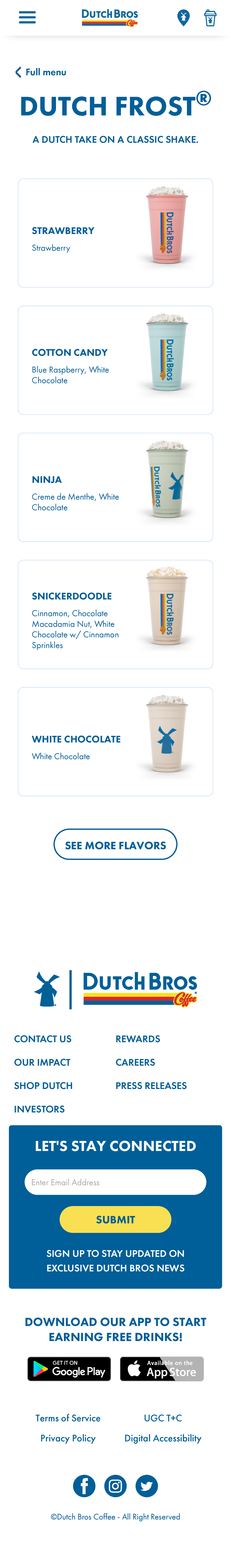 Dutch Frost - A Dutch take on a classic shake. - Dutch Bros Coffee ...