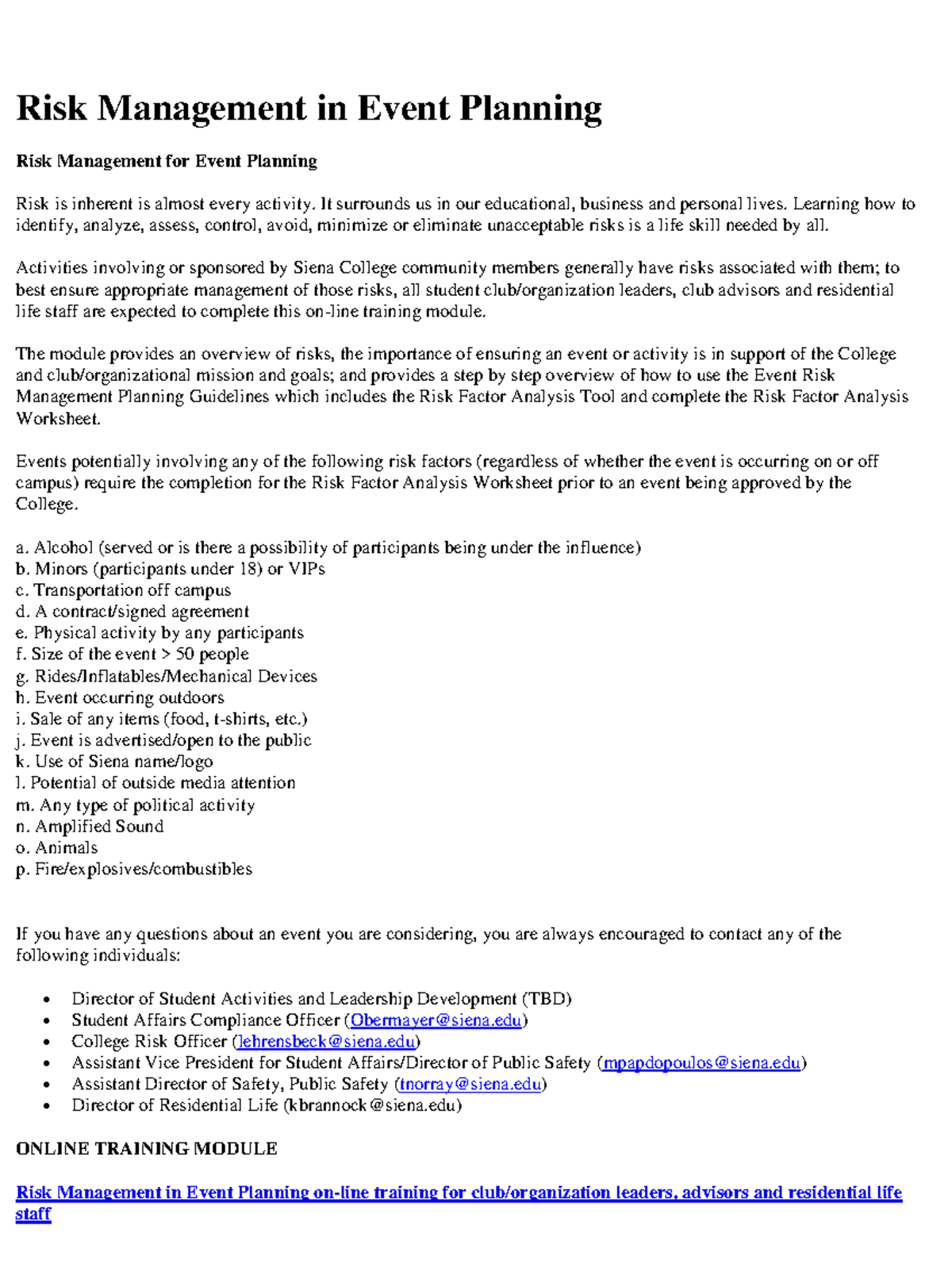 Risk management event planning - Risk Management in Event Planning ...