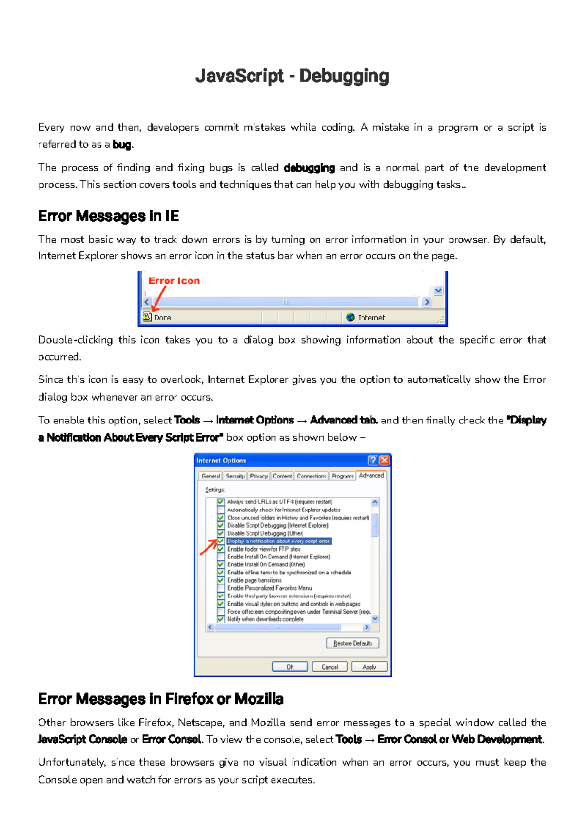 Java Script Debugging Javascript Debugging Every Now And Then