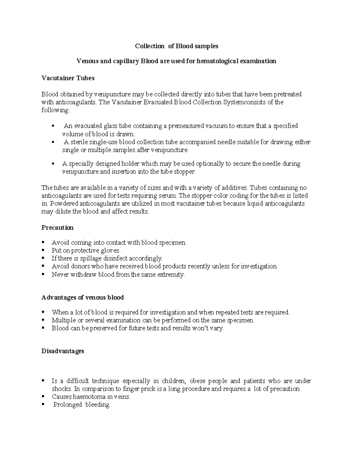 6 anticoagulants and collection of blood samples - Collection of Blood ...