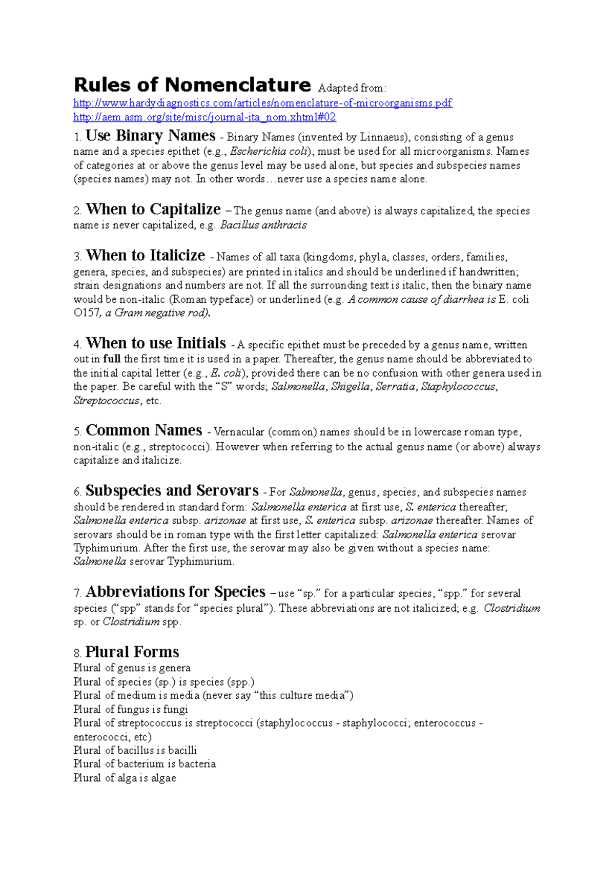 Rules of Nomenclature - Rules of Nomenclature Adapted from: - Studeersnel