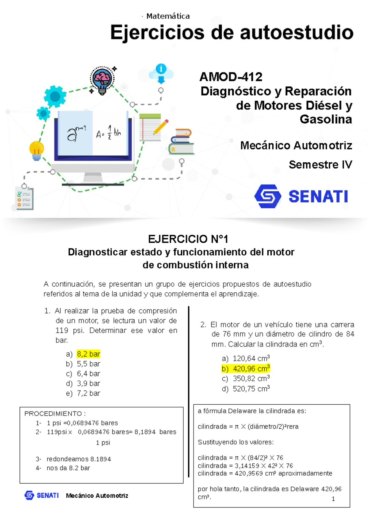 AMOD AMOD-412 Ejercicio T001 - AMOD- Diagnóstico y Reparación de ...