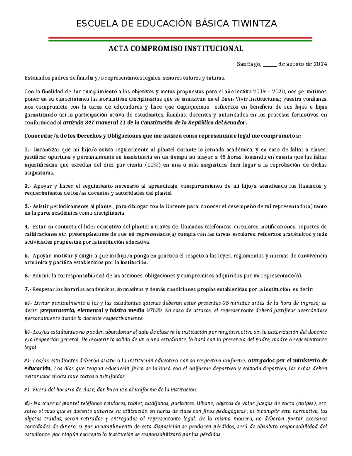 2 Acta de compromiso - ACTA COMPROMISO INSTITUCIONAL Santiago ...