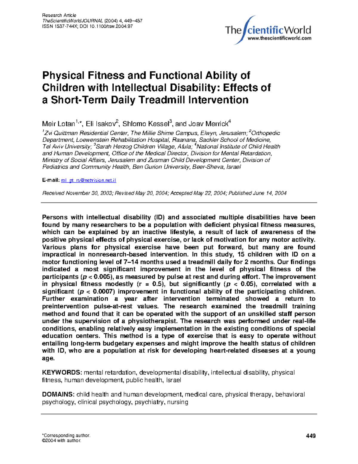 Physical fitness and functional ability - Research Article ...
