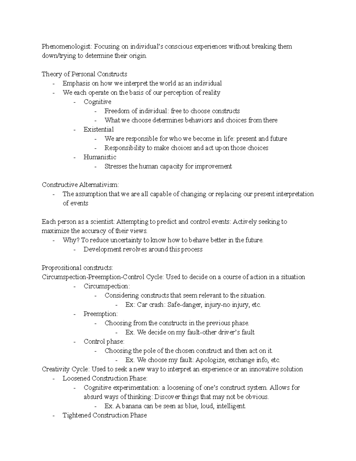 11 29 22 George Kelly - Lecture notes of Michael Robbinson PSY208 ...