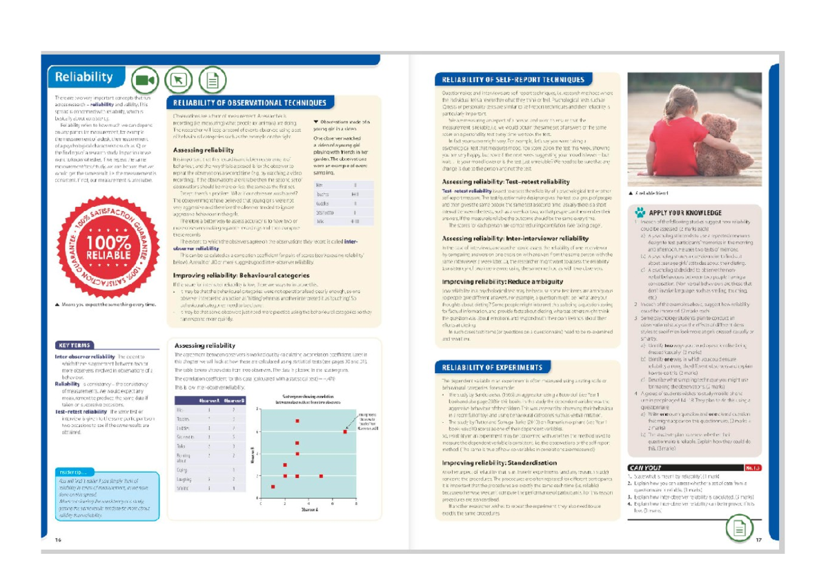 Reliability lesson prep - Studocu