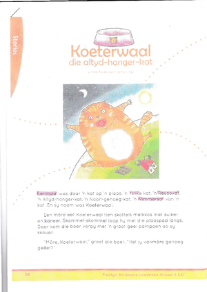 Zikora - afrikaans - ZIKORA Titel: Koeterwool, die Groot Honger Kat ...