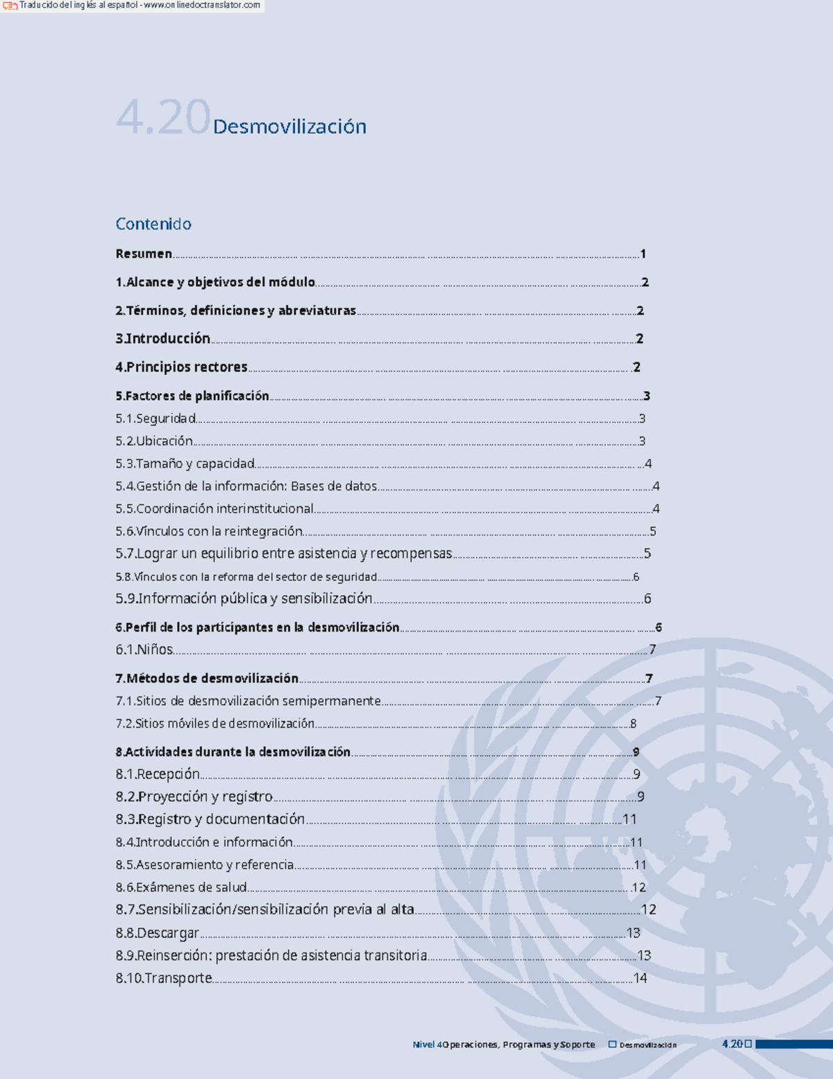 Iddrs-4.20-Demobilization - 4ón Resumen ...