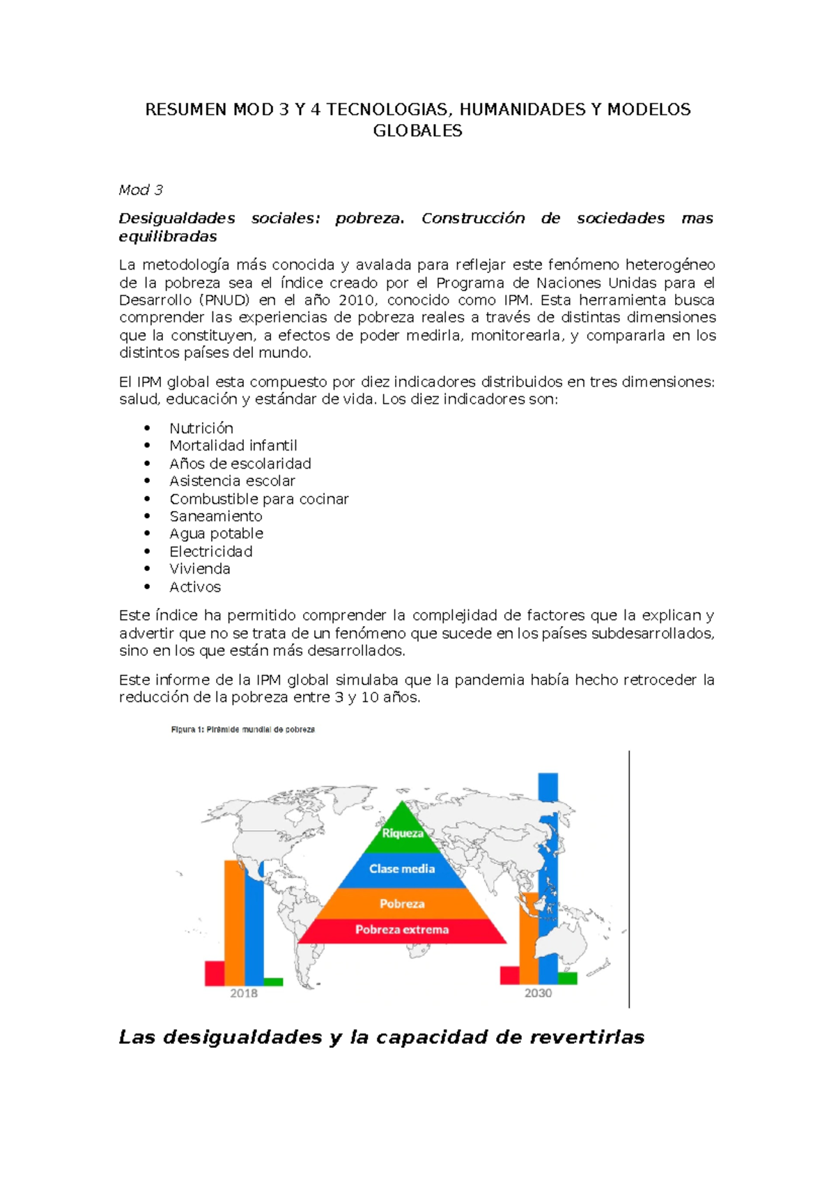 Resumen MOD 3 Y 4 Tecnologia s - RESUMEN MOD 3 Y 4 TECNOLOGIAS, HUMANIDADES Y MODELOS GLOBALES ...