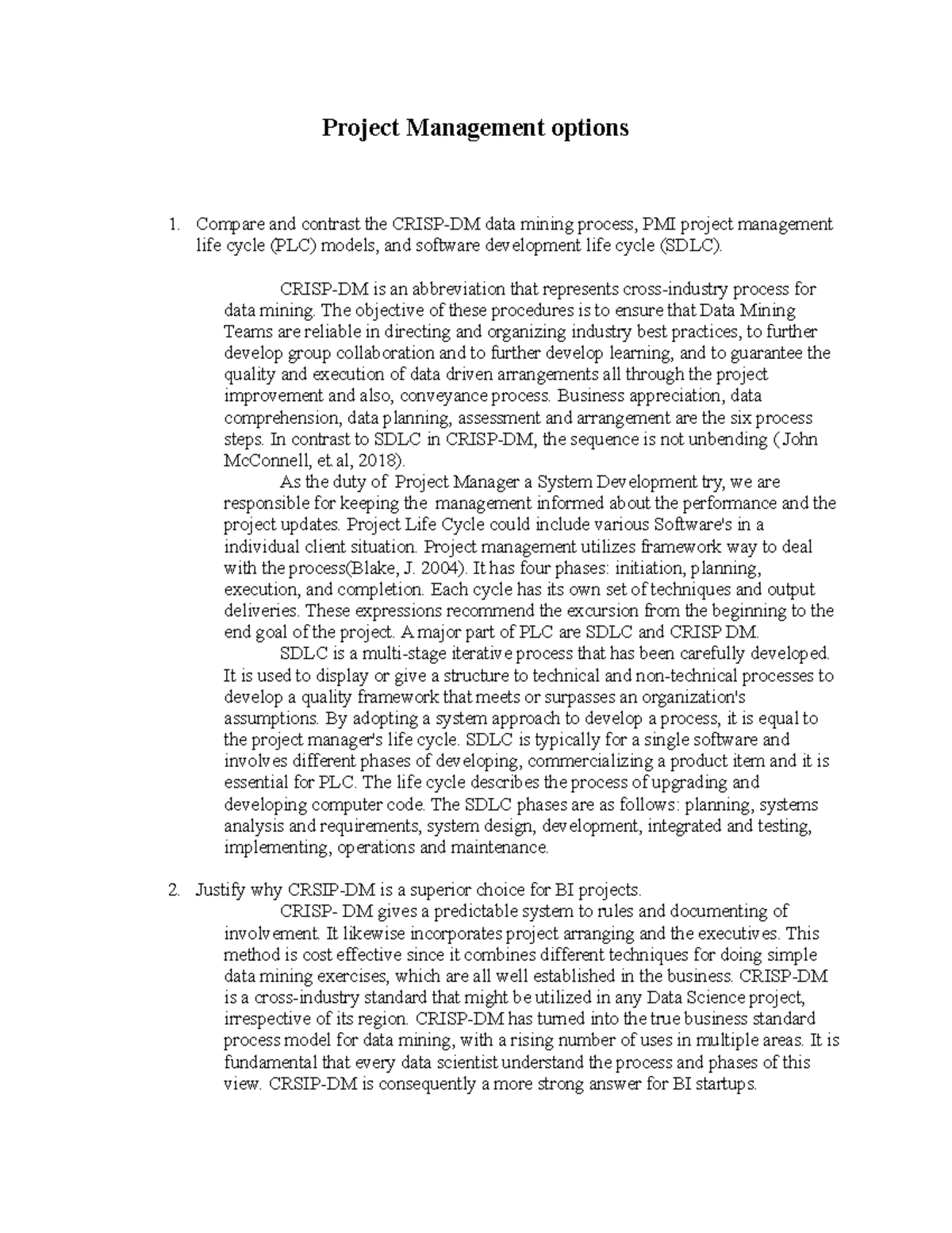 Project management options - Project Management options Compare and ...