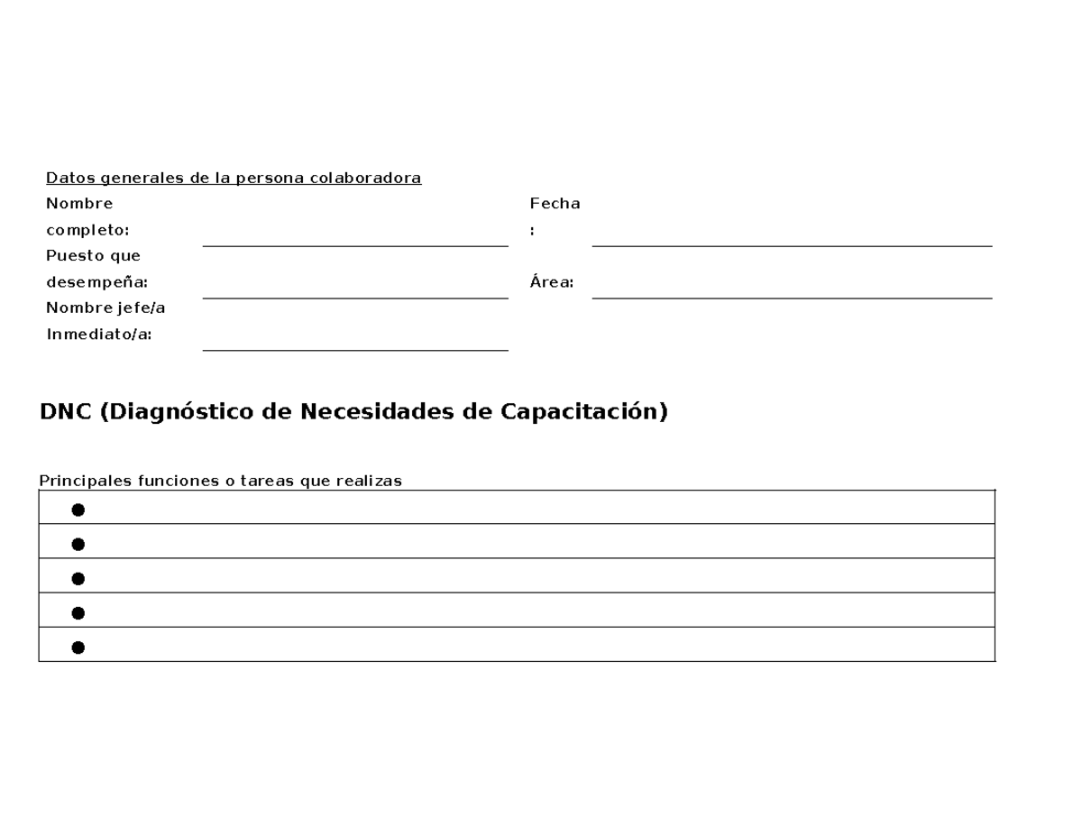 DNC-Formato - El presente formato pretende captar la detección de ...