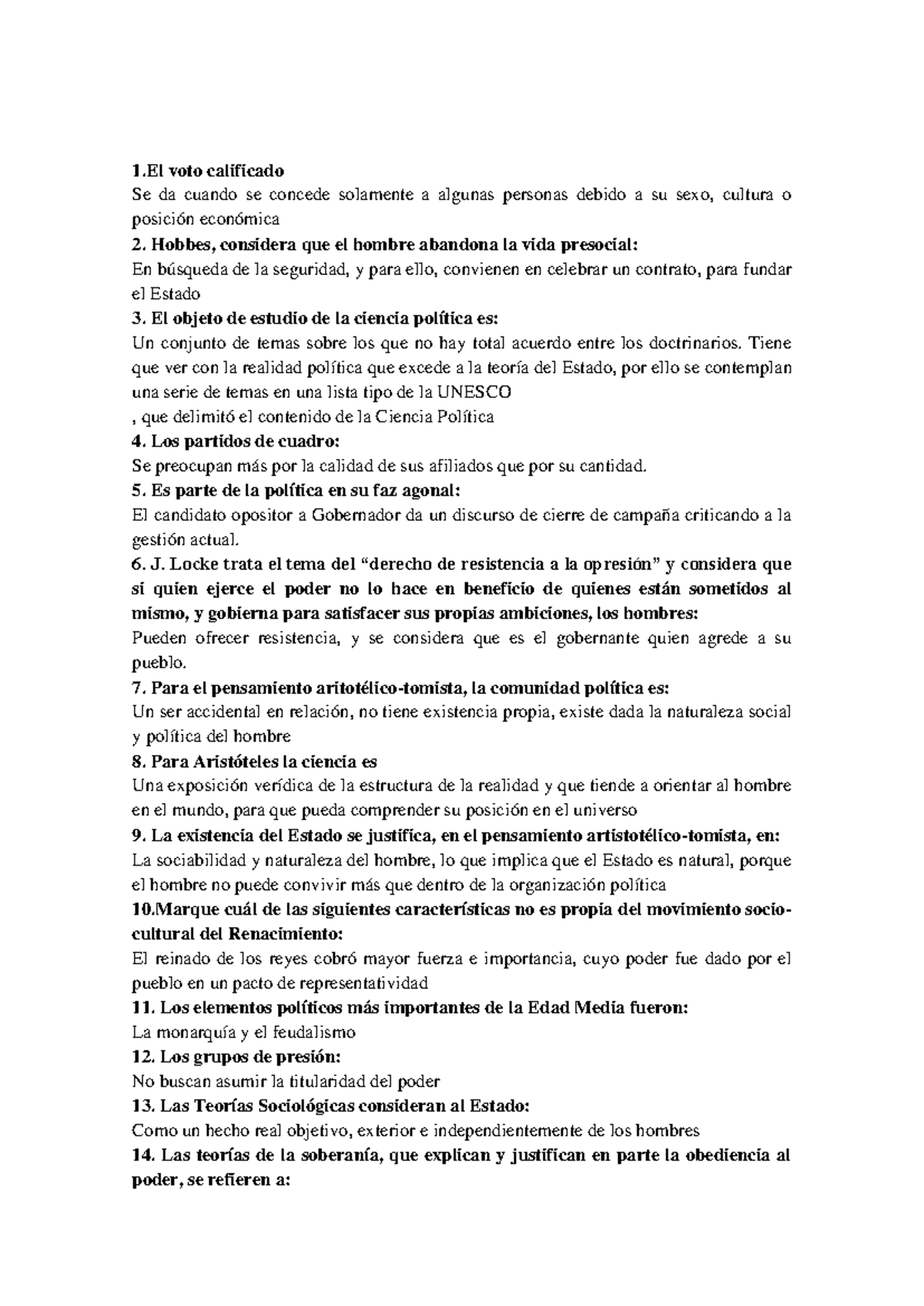 Recompilado Choce Pilitico Final - 1 voto calificado Se da cuando se ...