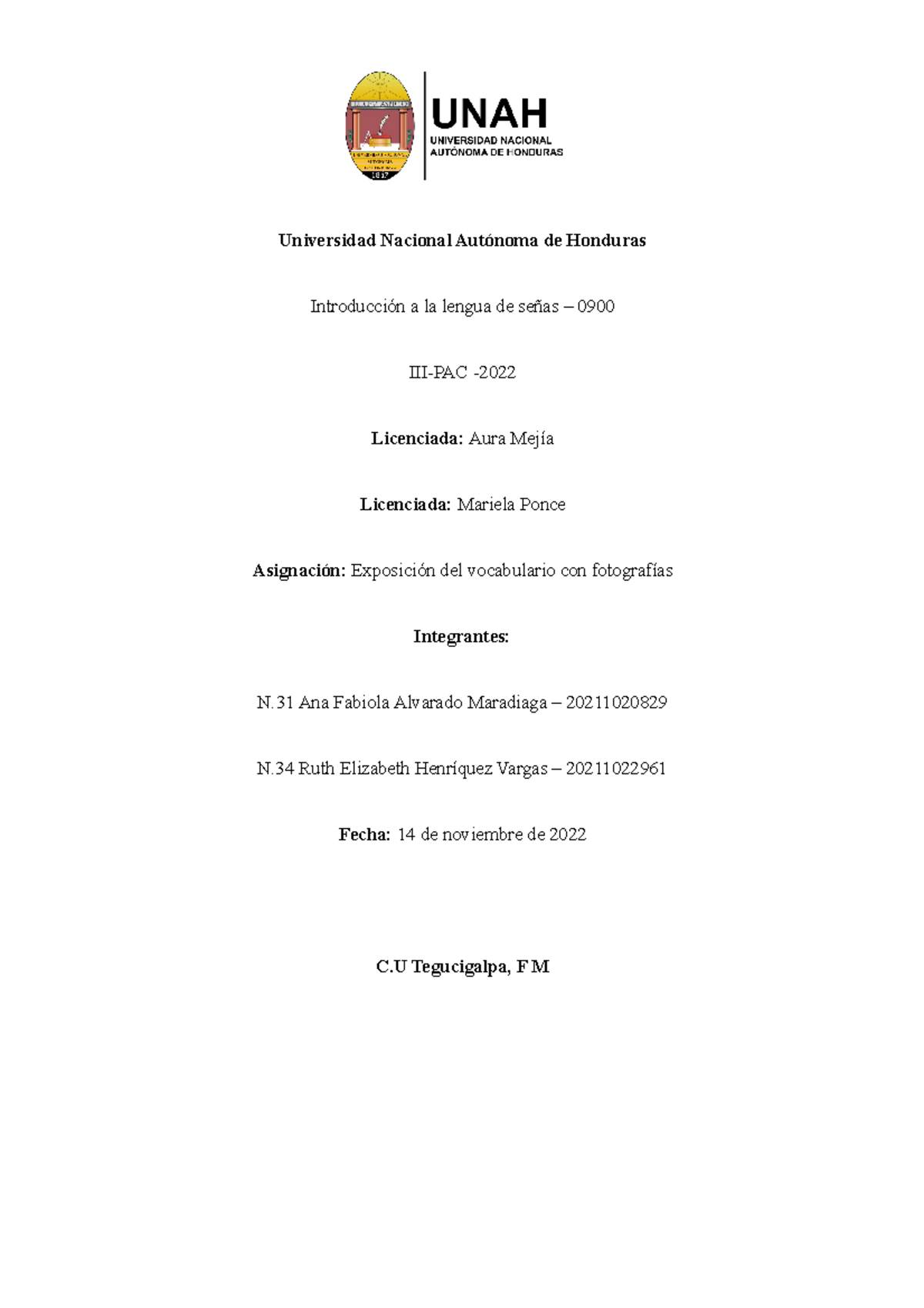 Exposicion Lesho - Información - Universidad Nacional Autónoma de ...