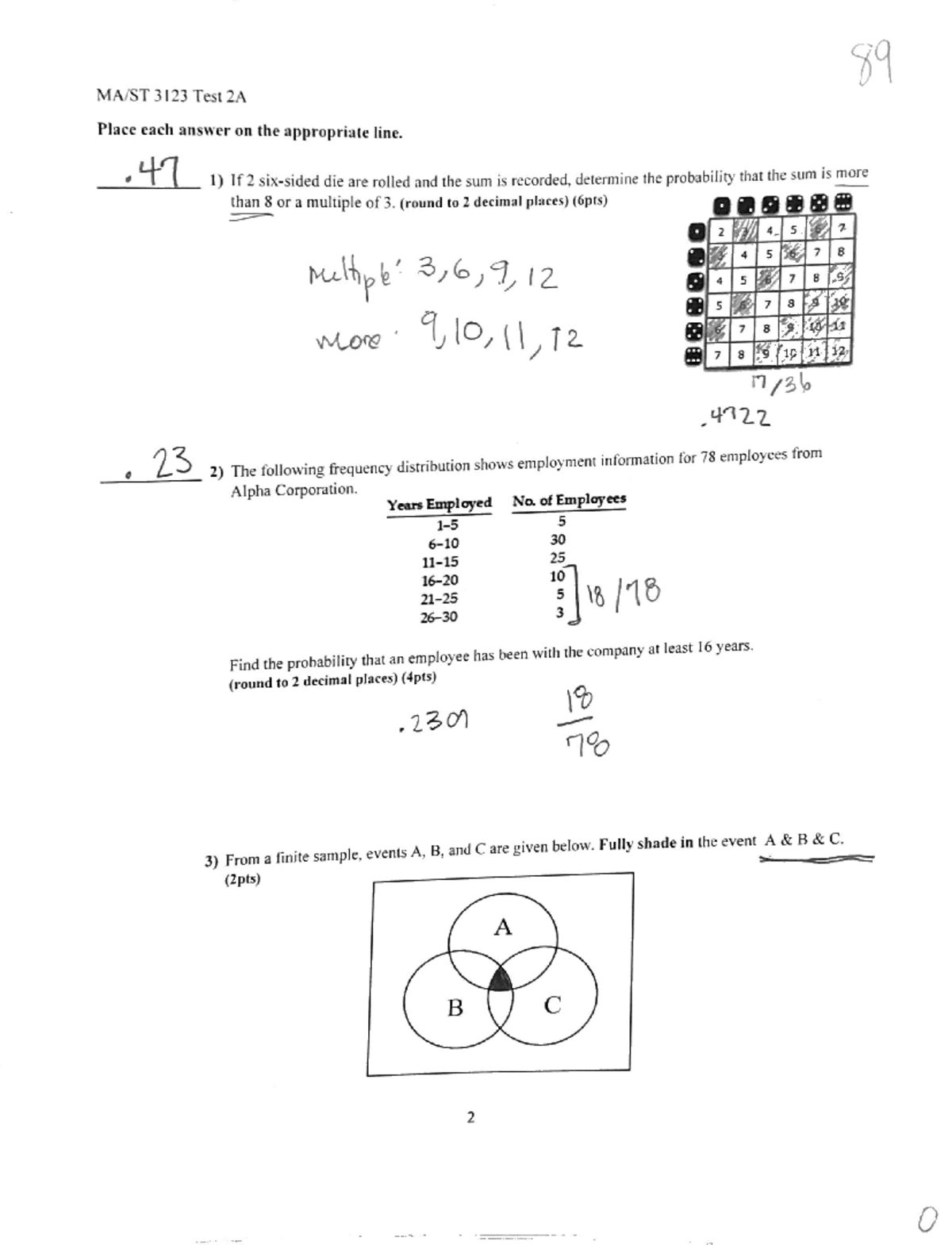 Inf Stats Test 2 - ST 3123 - Mississippi State - Studocu