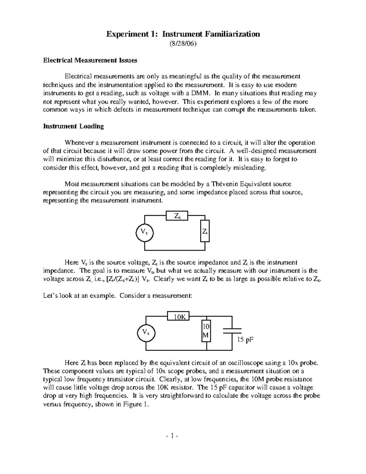 331exp1AFl06 - Experiment 1: Instrument Familiarization (8/28/06 ...