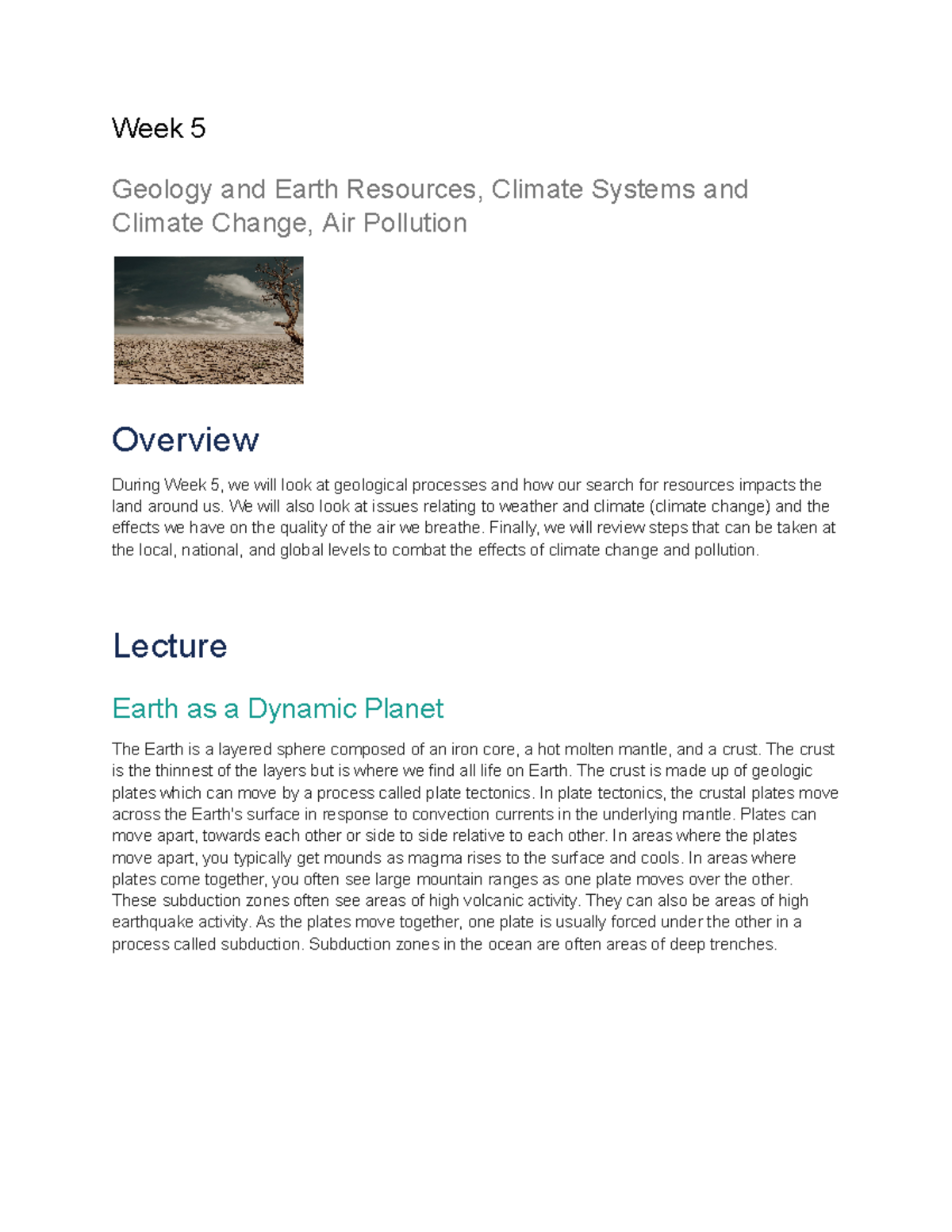 BIOL 115 notes week 5 - Google Docs - Week 5 Geology and Earth ...