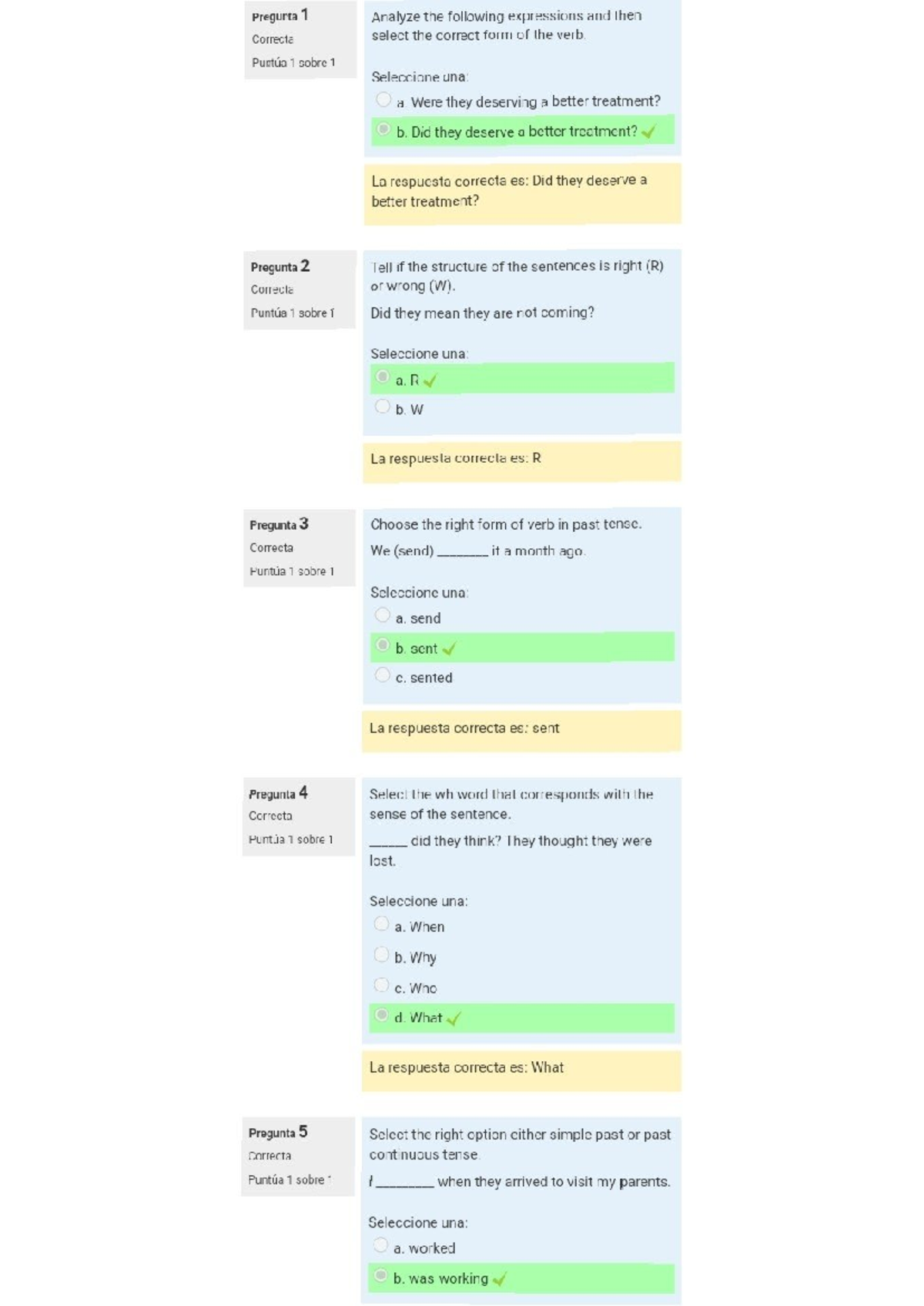 EA Assignment 3 Questionnaire U2 - Pregunta 1 Analyze the following expressions and then ...