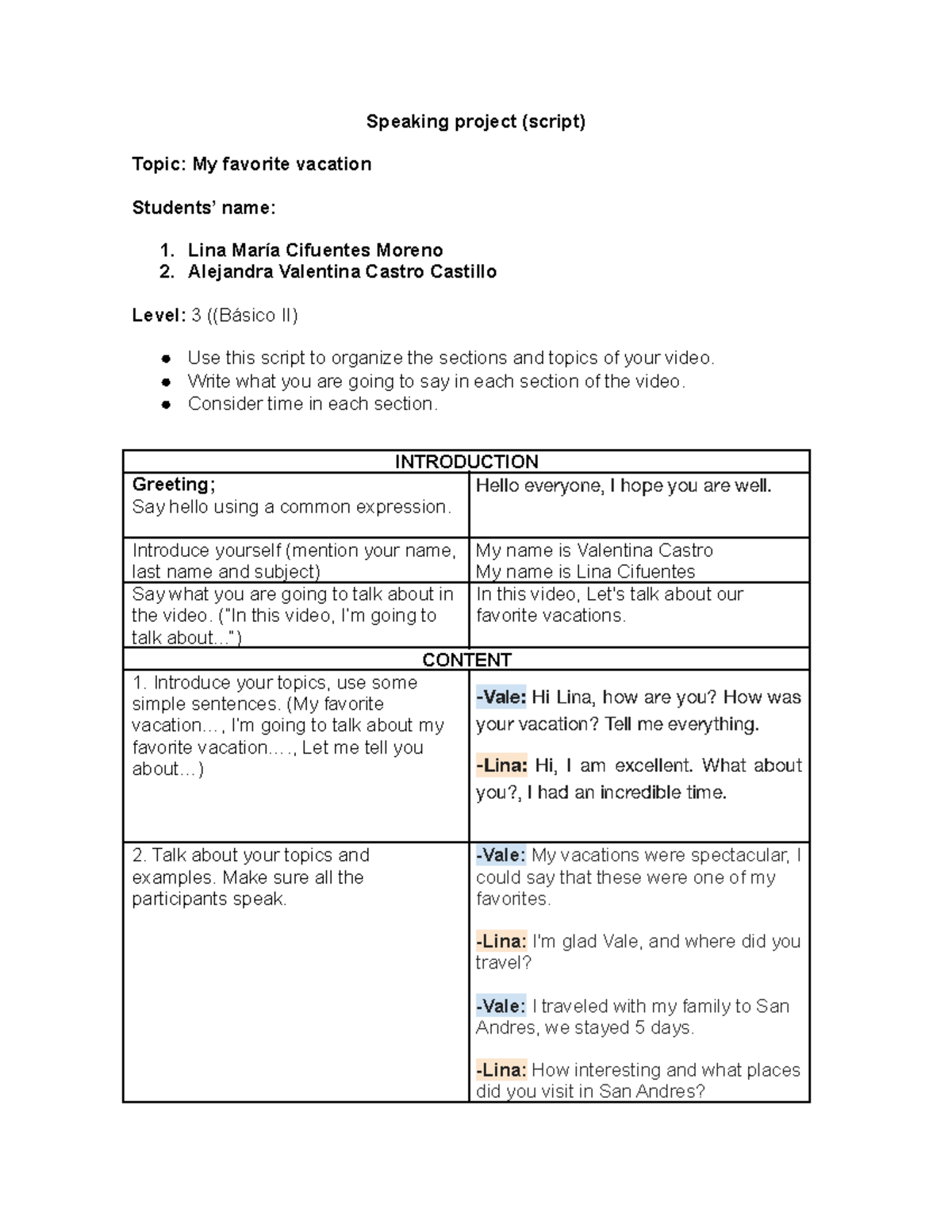 Speaking project (script) level 3 César Barragán-1 (1).docx - Speaking project (script) Topic ...
