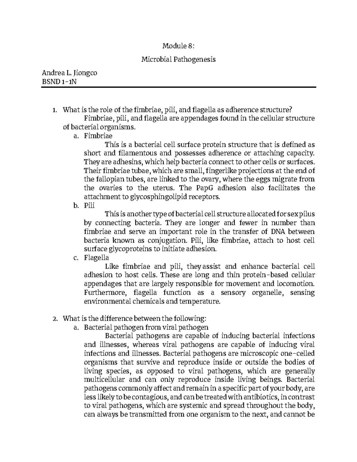 Module 8 - Assessment (Lecture) - Module 8: Microbial Pathogenesis ...