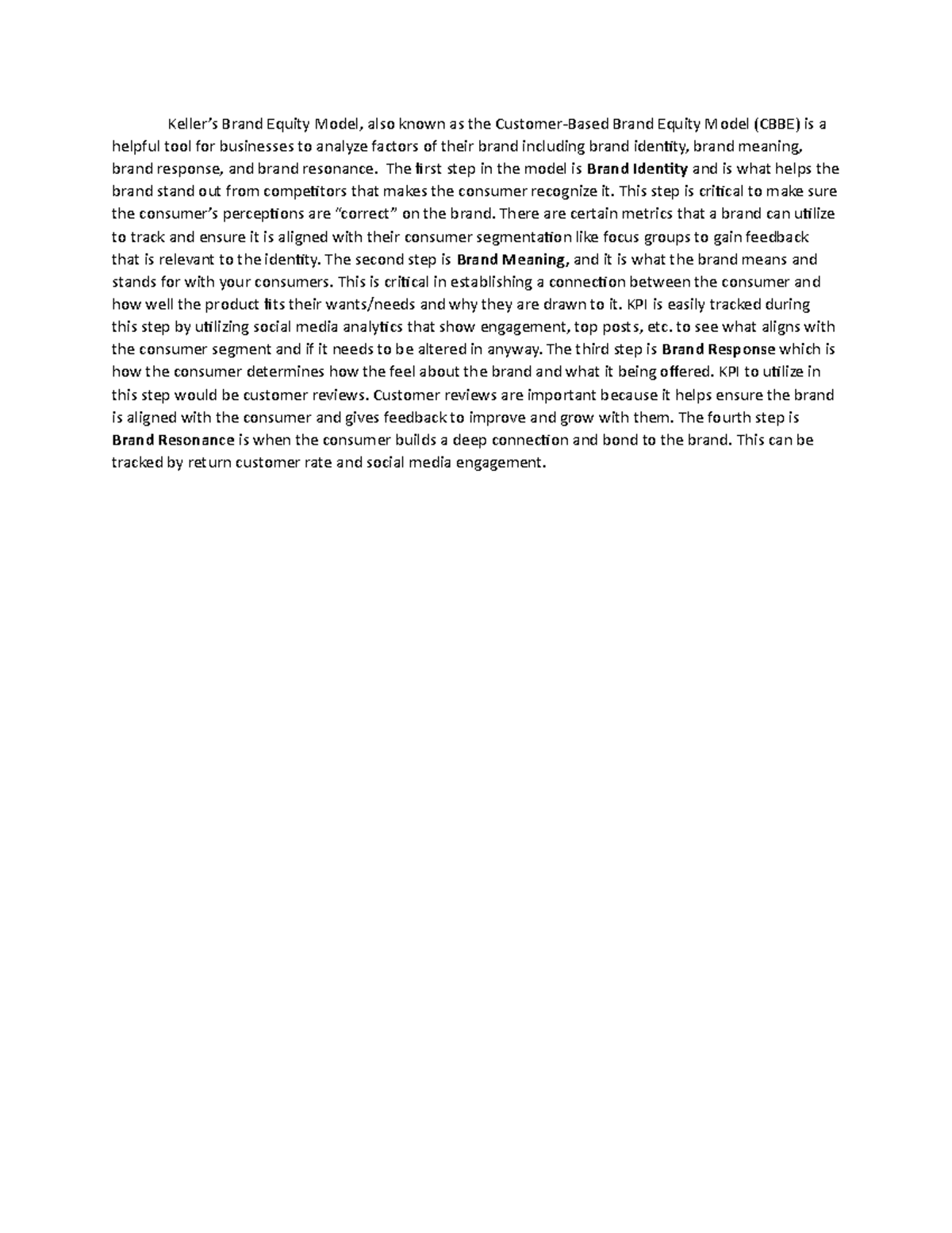 Keller - Keller’s Brand Equity Model, also known as the Customer-Based ...