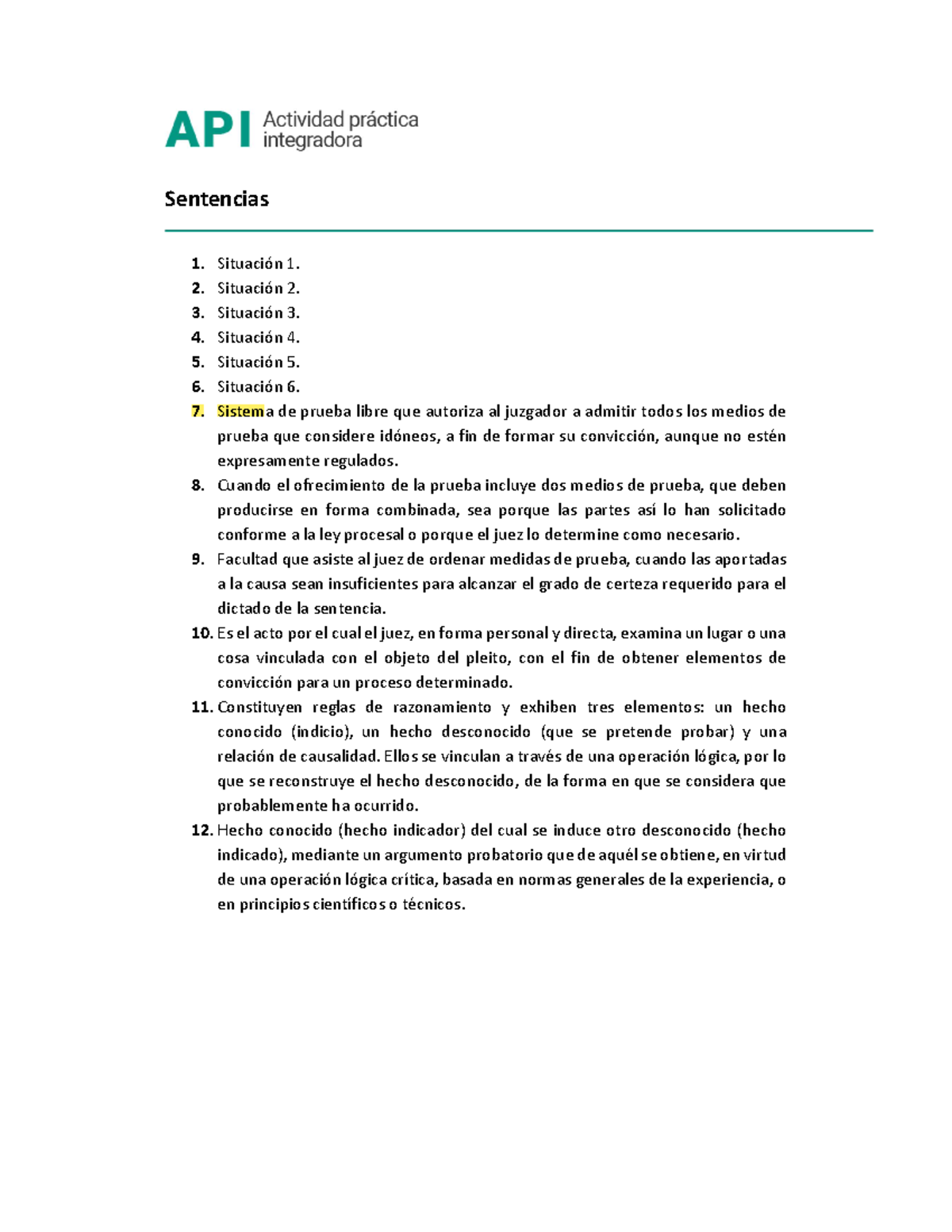 API2 - Sentencias - sólo sentencia - Warning: TT: undefined function: 32 Sentencias Situación 1 ...