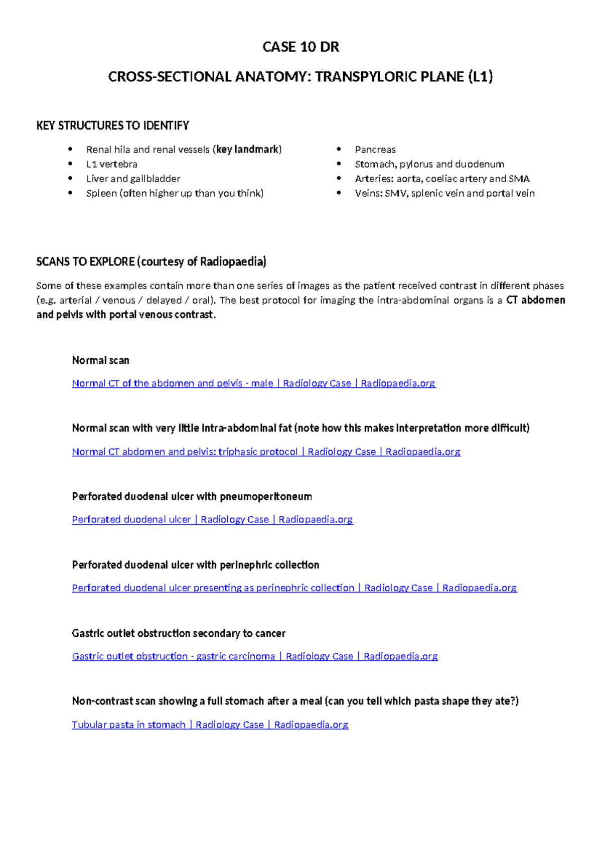 2024 A100 Case 10 DR CT scans - CASE 10 DR CROSS-SECTIONAL ANATOMY ...