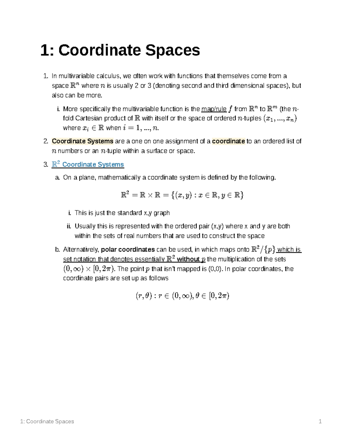 Collingbournecalc 3wk1-w - 1: Coordinate Spaces 1 1: Coordinate Spaces ...